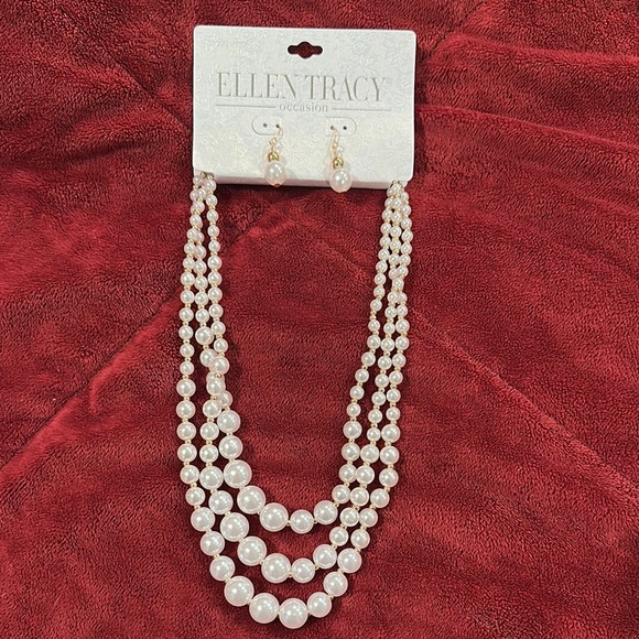 Ellen Tracy | Jewelry | Brand New Ellen Tracy Pearl Necklace And ...